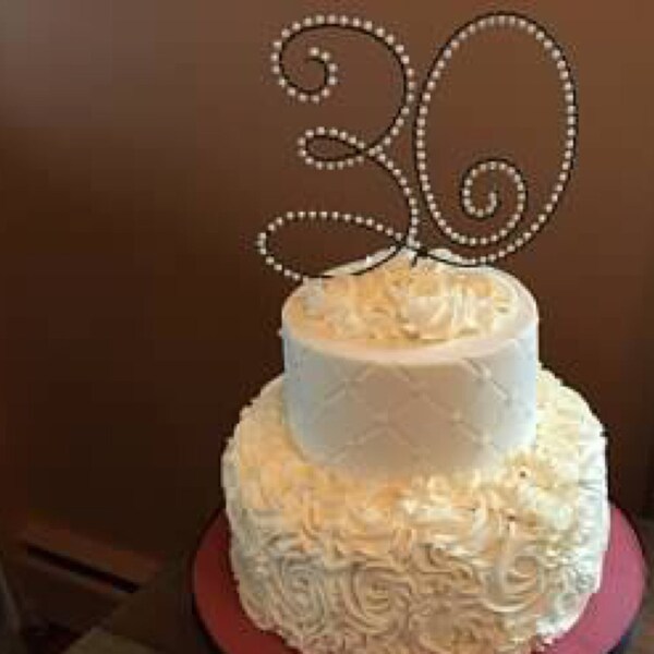 Pearl 30 Birthday Anniversary Cake Topper - Etsy