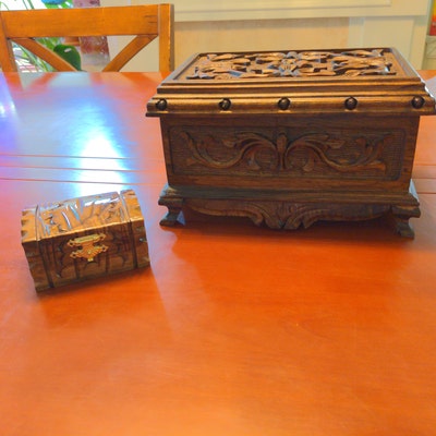 Personalized Wooden Lock Box With Key, Vintage Jewlery Box With Lock ...