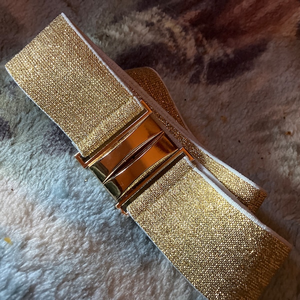 Women's Belt Wide Black Stretch Belt 4" / 10cm Glamorous Waist Cincher ...