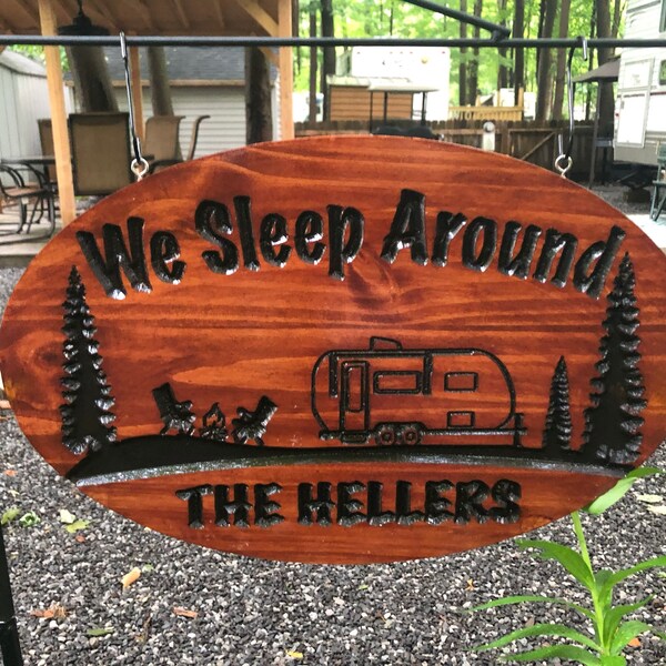 RV Sign, Camper Sign, Engraved Camper Sign, RV Gift, Campground Sign ...