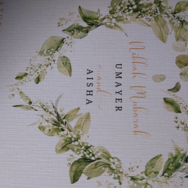 Shaadi Mubarak Card, Muslim Wedding Card, Nikkah Gift, Nikkah Mubarak ...