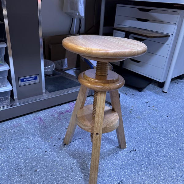 Piano Adjustable Stool, Wood Artist Art Stool, Wood Adjustable Stool ...