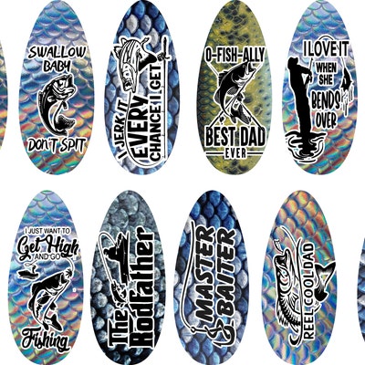 12 Fishing Lure Sublimation Designs PNG FILES - Etsy