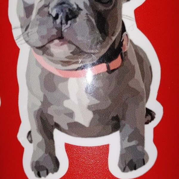 Frenchie Mom Sticker French Bulldog Sticker Dog Outline Sticker ...