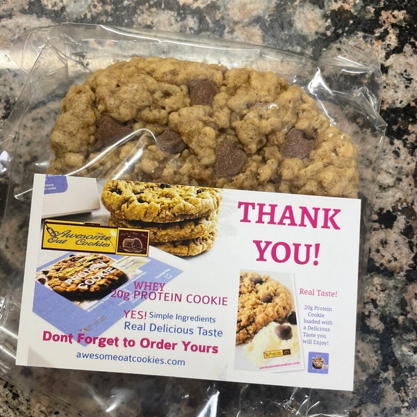 Assorted Gourmet Cookie Box, 12 Large Size Awesome Oat Cookies ...