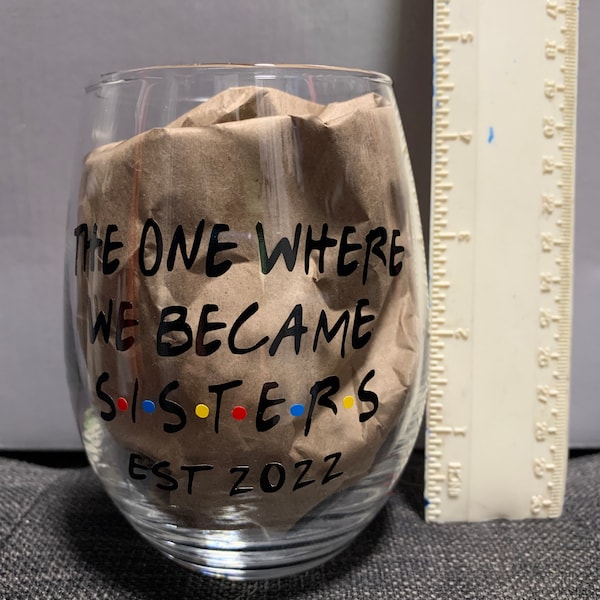 Sisters Wine Glass Personalized, Gift for Sister, Gift for Sister in ...