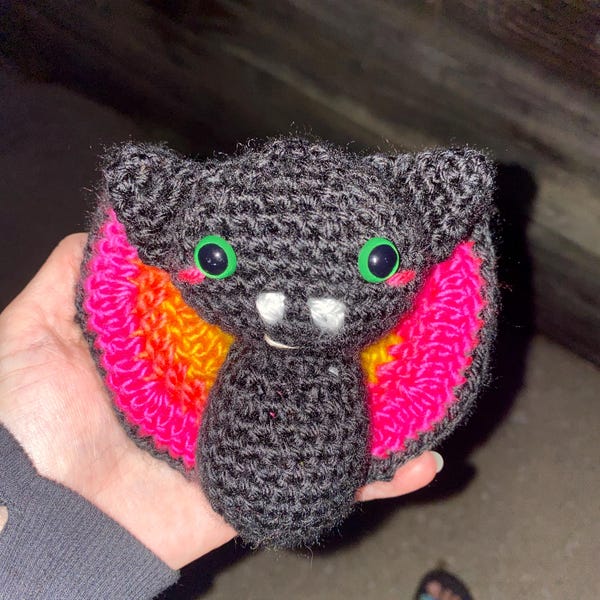 Bat Crochet Pattern for Halloween, Spooky Bat Plush Toy Pattern, Bat ...