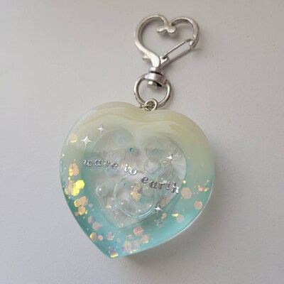 Handmade Custom Pudding Resin Shaker & Storage Case kawaii Keychain ...