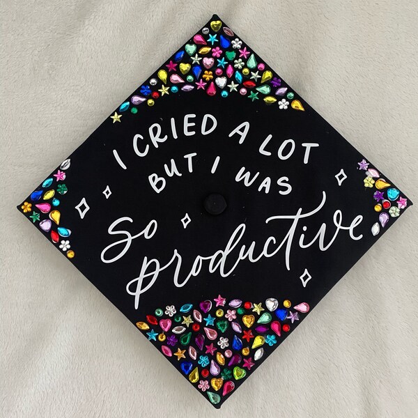1 Peter 1:6 Graduation Cap Vinyl Decal, Handlettered Modern Calligraphy ...