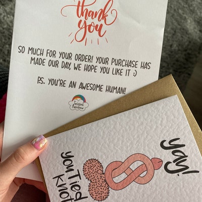 Funny Gay Wedding Card, You Tied the Knot, Willy Card, Mr and Mr Card ...