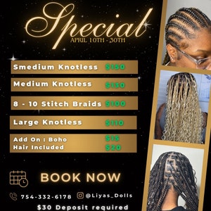 Booking or Looking Flyer, DIY Hair Special Flyer, Hairstylist ...