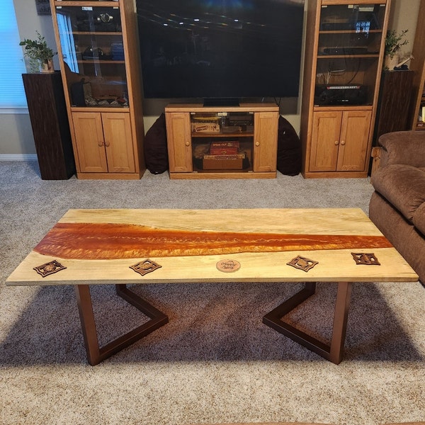 COPPER Metal Coffee Table Legs, Modern Table Base, Steel Powder Coated ...