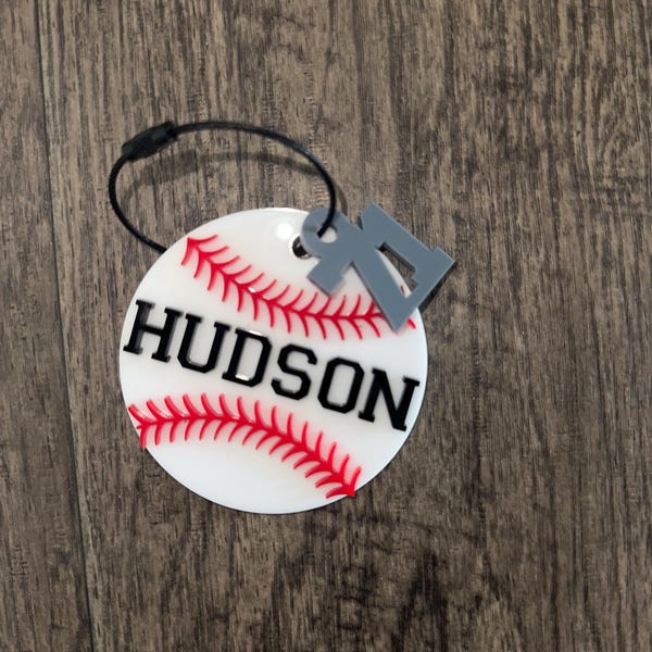 Baseball Bag Name Tags | Sport Keychains | Personalized Sports Keychain ...