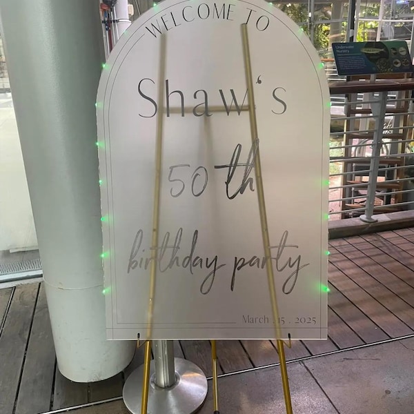 Frosted Acriylic Birthday Sign, Birthday Decorations, Personalized ...