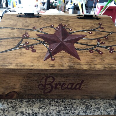 Bread Box, Wooden Bread Box, Primitive Bread Box, Primitive Decor ...