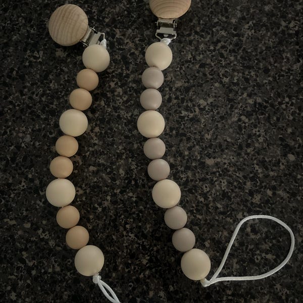 Silicone Pacifier Chain, Pacifier Clip, Boho Pacifier Clip, Baby Shower ...