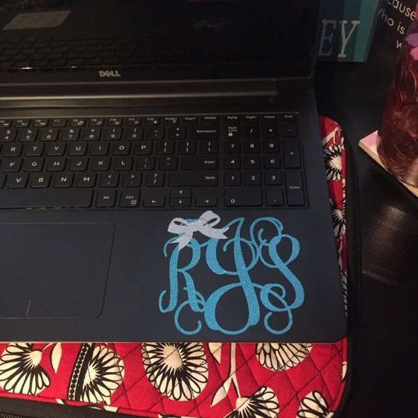 Glitter Monogram for Laptop, Computer, Yeti, Agenda - Etsy