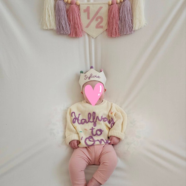 Number and Star Custom Linen Crown for Kids & Children's Birthday ...