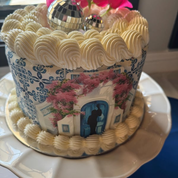 Vintage World Map Cake Wrap Adventure Awaits Edible Image Destination ...