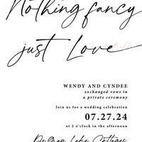 Wedding Invitation With QR Code Printed, Black and White Wedding Invite ...