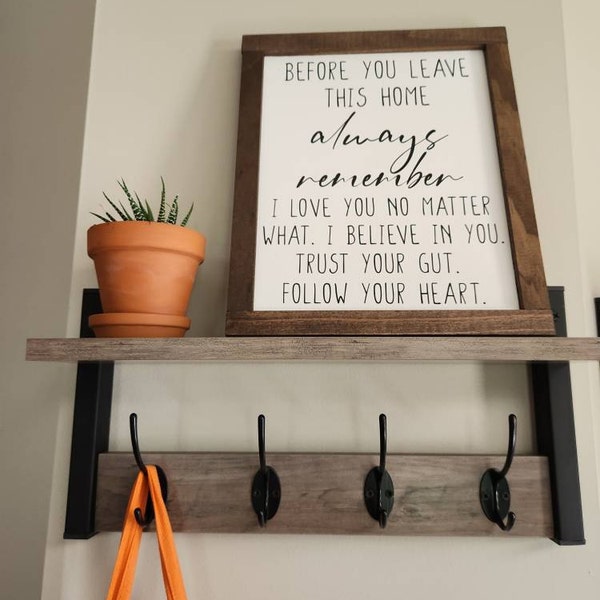 Always Remember Wooden Sign, Entryway Decor, Housewarming Gift ...