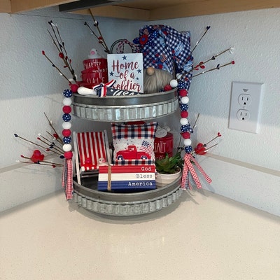 Patriotic Book Stacks Summertime Book Bundles USA Decor Farmhouse Book ...