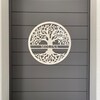 Tree of Life Metal Sign Family Roots Round Steel Wall Art Housewarming ...
