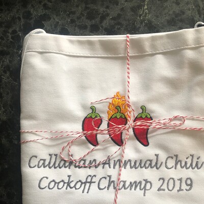 Personalized Chili Pepper Apron Custom Chili Cookoff Apron Personalized ...
