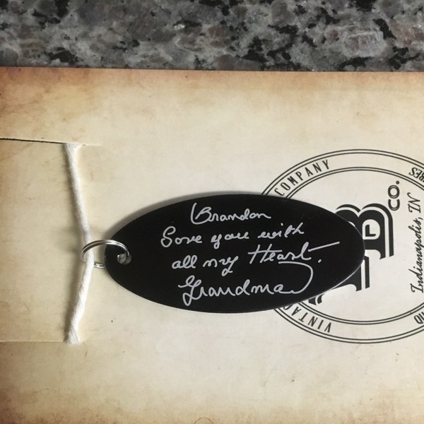 Handwritten Key Chain, Your Handwriting Keychain-or Font, Personalized ...