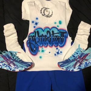 Custom Personalized Airbrush Outfit/ Crop Top Skirt Set /2000s - Etsy