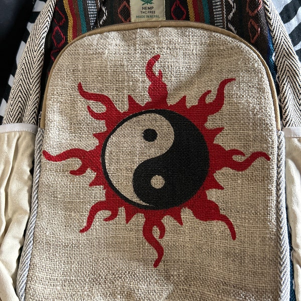 Himalayan Hemp Yin -yang Unisex Backpack - Etsy