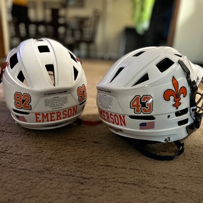 Custom 1 1/2 Inch Individual Helmet Numbers Dye Cut for Each Player ...