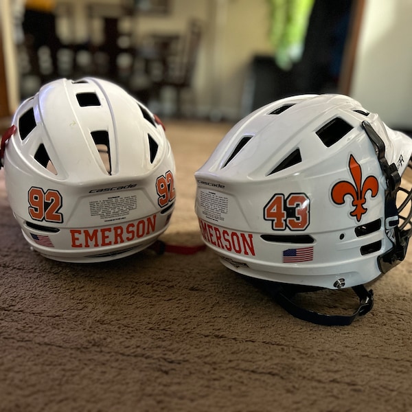 Custom 1 1/2 Inch Individual Helmet Numbers Dye Cut for Each Player ...