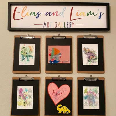 Kids Art Gallery Sign, Childrens Art Display Sign, Playroom Art, Kids ...
