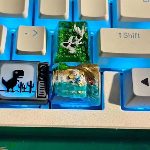 Axolotl Artisan Keycap, Custom Keycap, Artisan Keycap, Cherry Mx ...