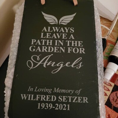 Memorial Garden Sign Personalized Memorial Sign Angels in the Garden ...