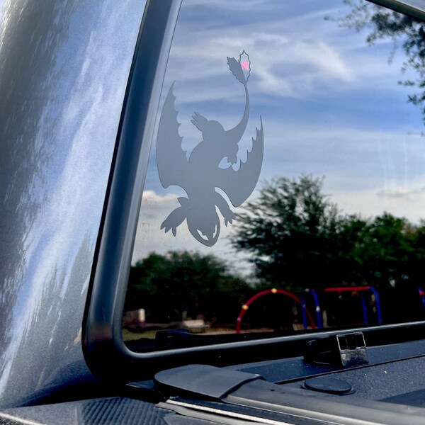 Toothless the Dragon Vinyl Decal, Car Accessory, Laptop Sticker or ...