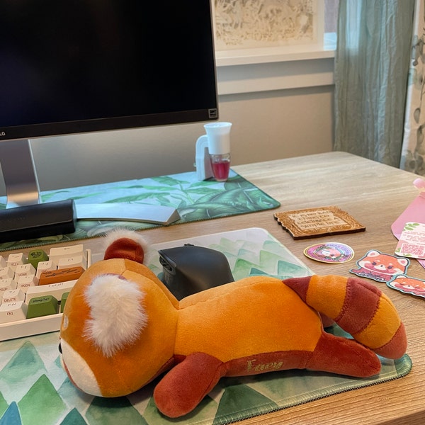 PERSONALIZED Plush Wrist Support, Cute Red Panda, Custom Office, Co ...