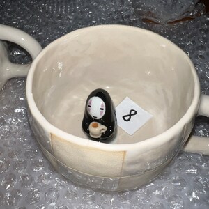 Pre-order Cute Faceless Handmade Ceramic Matcha Bowl, Anime Character ...