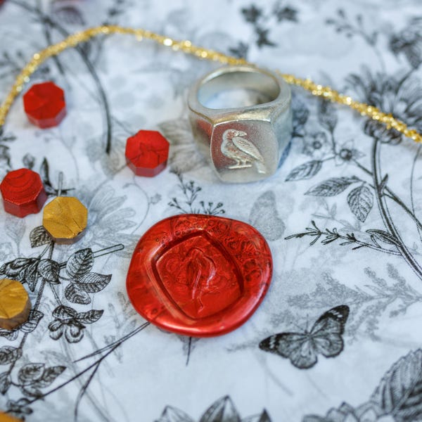 Bunny Rabbit Wax Seal Signet Ring - Etsy