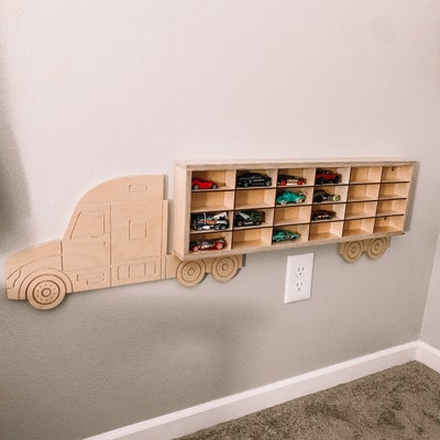 Wood Toy Car Storage, Toy Car Storage, Shelf for Cars Storage, American ...