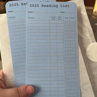 2025 Reading List Bookmark - Etsy