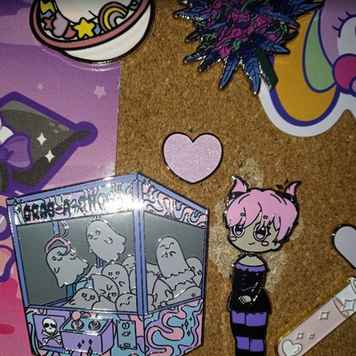 Gaming Ghoul Enamel Pin Pastel Goth Pin - Etsy
