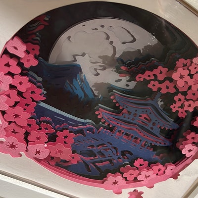 3d Spring Tree Shadow Box Svg, 3d Spring Tree Svg, 3d Shadow Box Svg ...