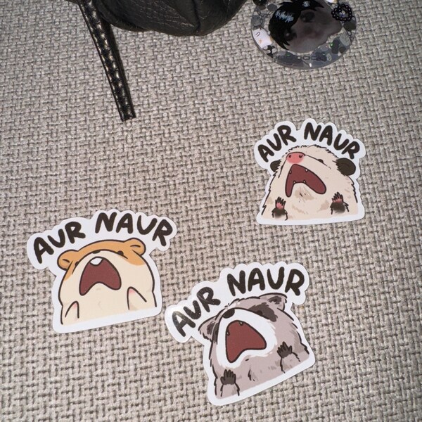 Aur Naur Cute Sticker | Series 1 | Funny Sticker | Possum Hamster ...