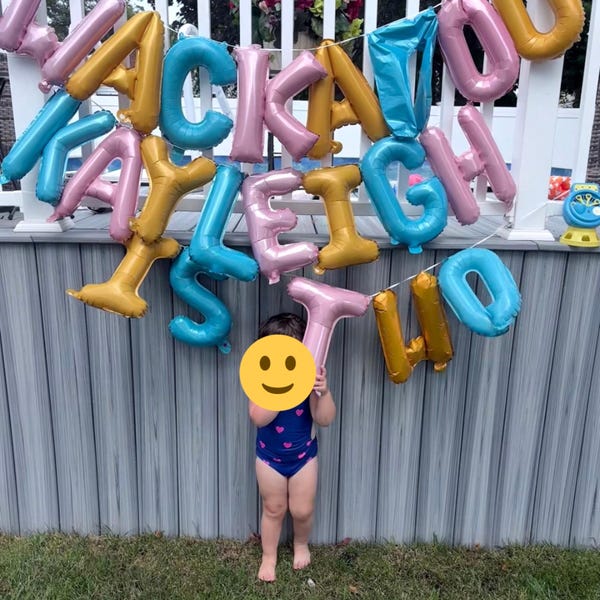 Wackadoo They're Two Custom Name Letter Balloon Kit 2nd Birthday Party ...