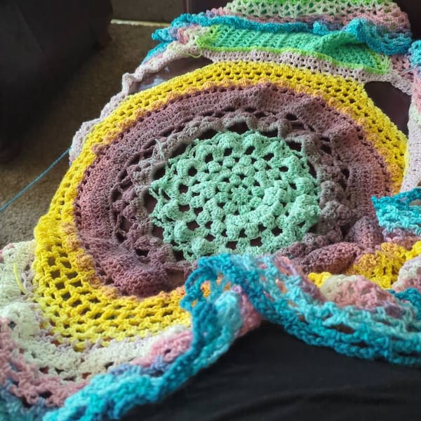 Crochet PATTERN: Lotus Duster / the ORIGINAL Bell Sleeve Lace Mandala ...