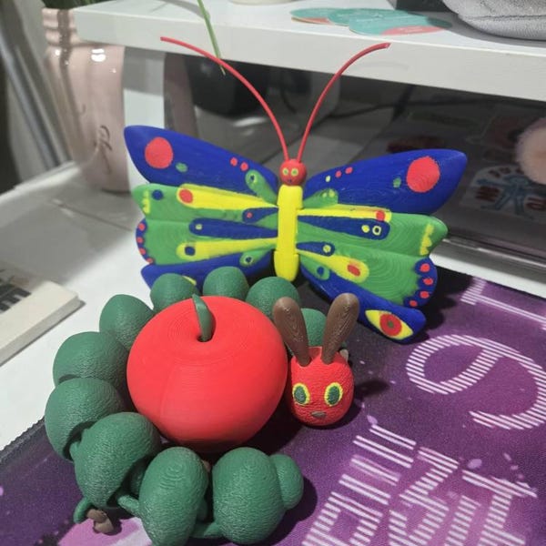 Hungry Caterpillar Articulated 3D Model - Etsy