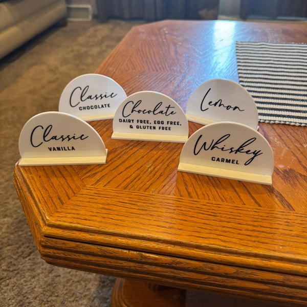 Acrylic Buffet Food Name Sign, Food Table Tent Card, Food Tag, Cute ...