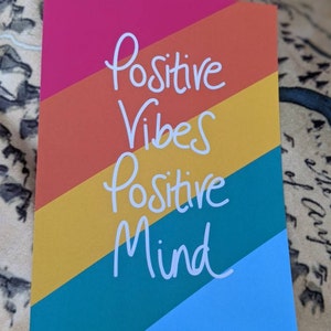 Positive Vibes Postcard, A6 Print, Positivity Print, Quote Print ...